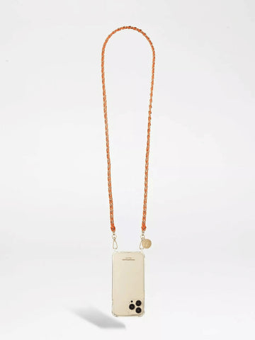 LA COQUE FRANCAISE – LOU PHONE CHAIN ORANGE GOLD